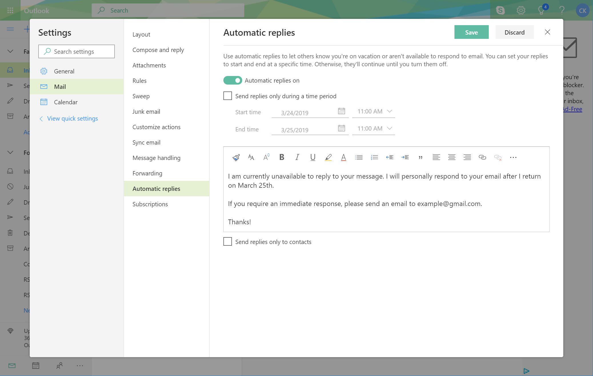 Automatische Antwoorden Instellen In Outlook 2021